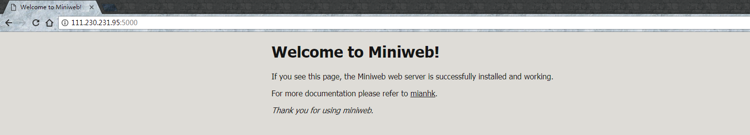 GitHub - mianhk/miniweb: A Lightwight HTTP WebServer